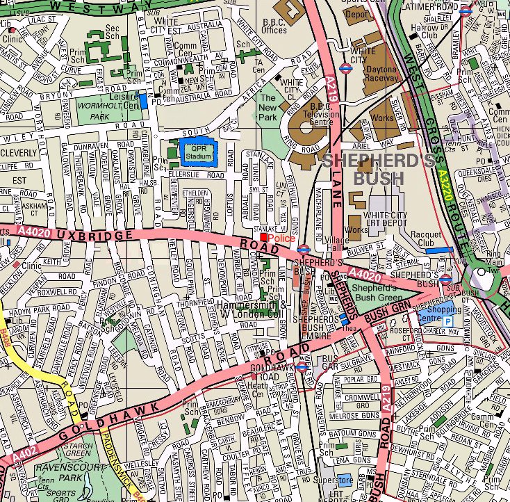 Map of Shepherd's Bush - Cynthia Harrod Eagles